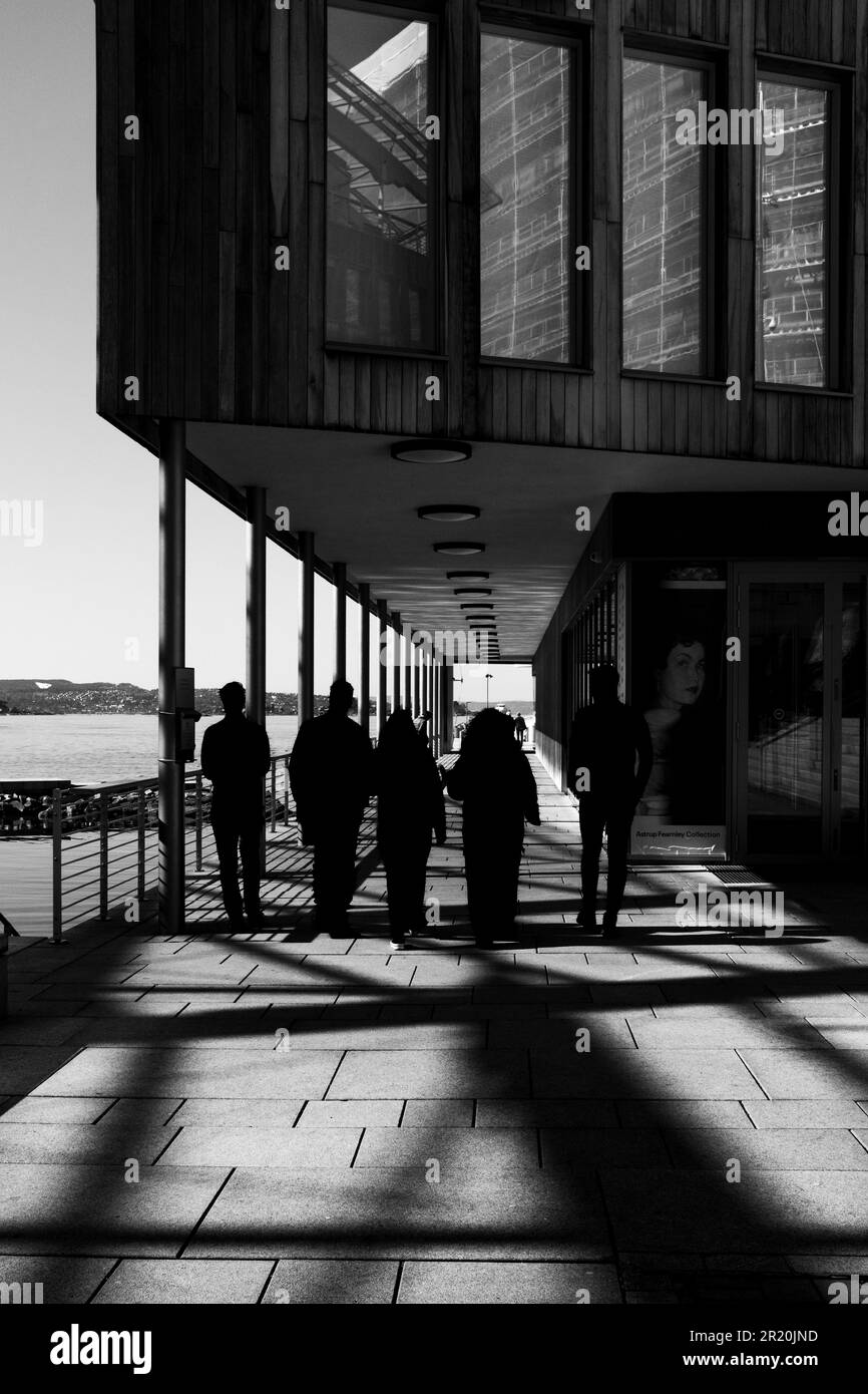 Pedestrians vertical Black and White Stock Photos & Images - Alamy
