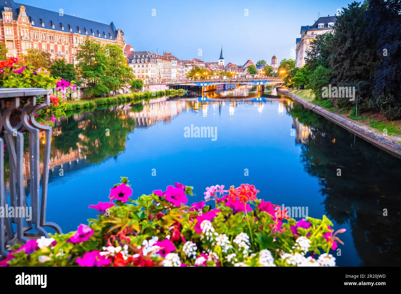 Town of Strasbourg canal and historic architecture view, Alsace region ...