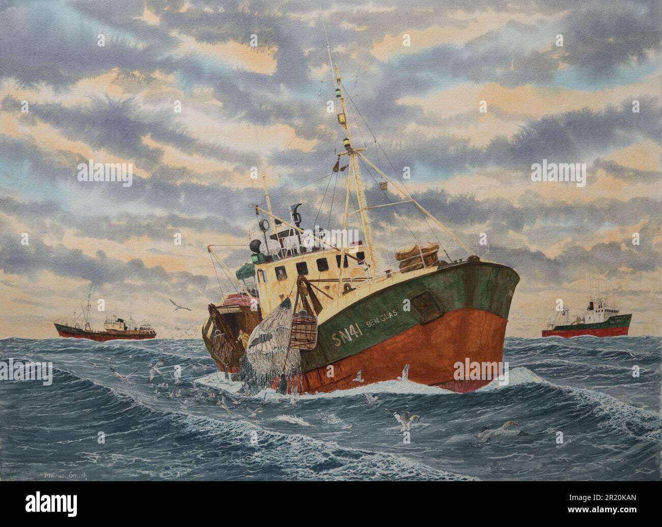 A series of watercolours by Mike Smith, an artist from Cullercoats in ...