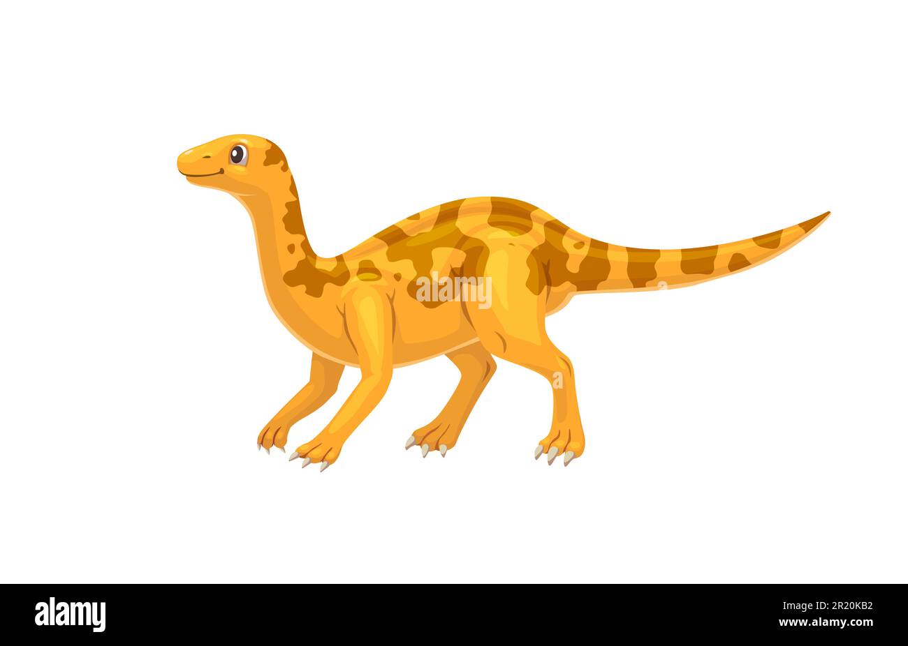 Cartoon mussaurus dinosaur character. Isolated vector herbivorous ...