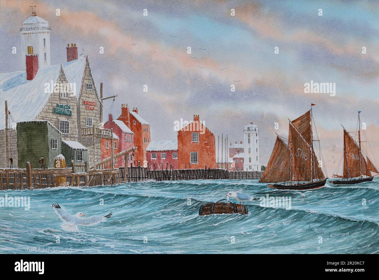 A series of watercolours by Mike Smith, an artist from Cullercoats in ...