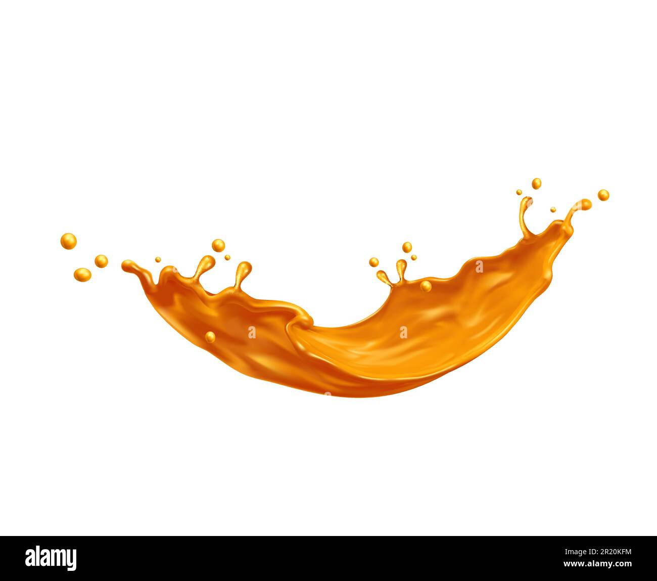 Golden wave flow splash, gold oil or sweet caramel syrup splatter ...