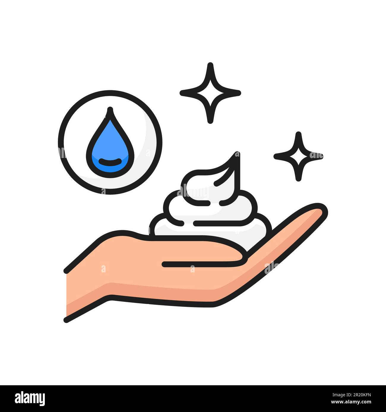 Moisturizing hands illustration Stock Vector Images - Alamy