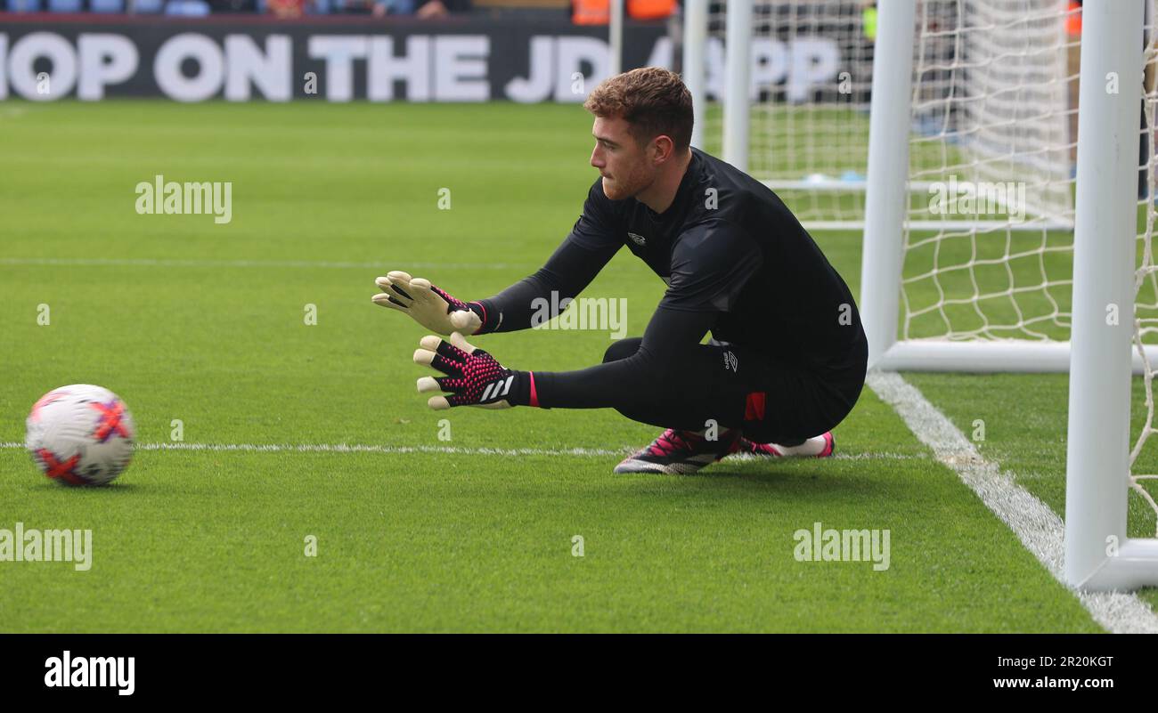 Mark Travers of AFC Bournemouth during the pre-match warm-up during ...
