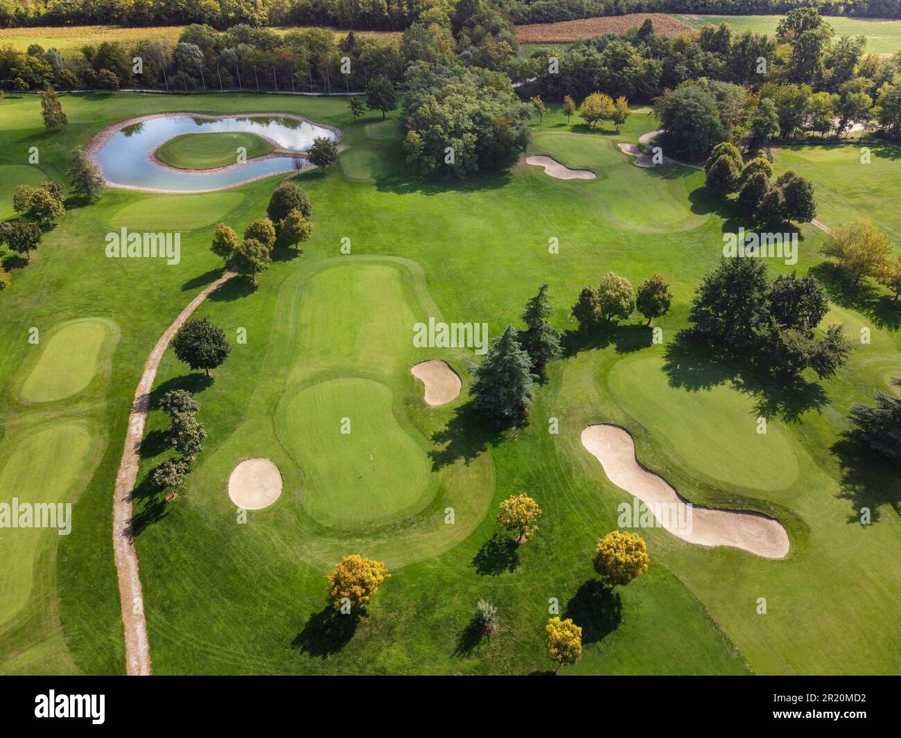 Aerial view of golf course hi-res stock photography and images - Alamy
