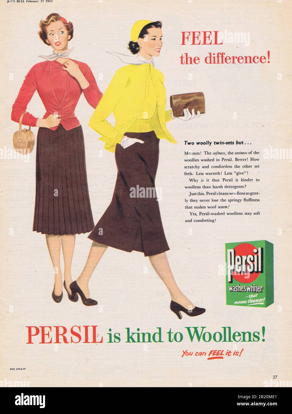 Persil Washing Powder Advertisement c1950s. Photo by Hector Archive Stock Photo - Alamy