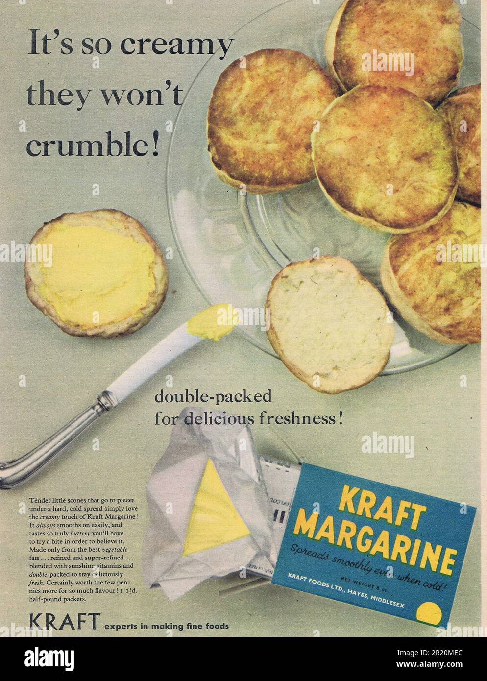 Kraft Margerine Advertisement c1950s. Photo by Hector Archive Stock ...