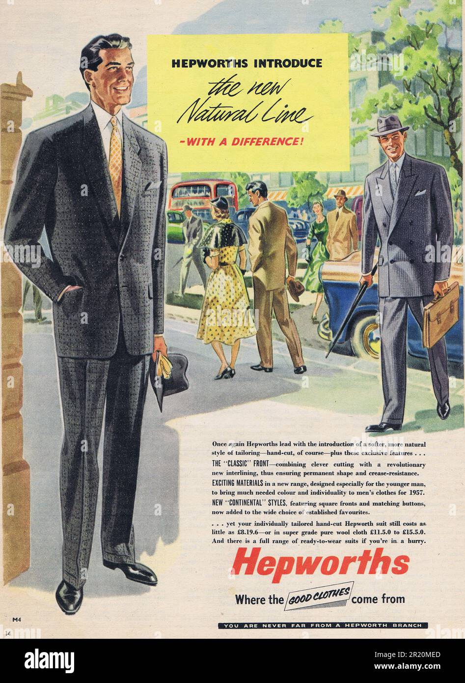 Hepworths Tailoring Advertisement c1950s. Photo by Hector Archive Stock ...