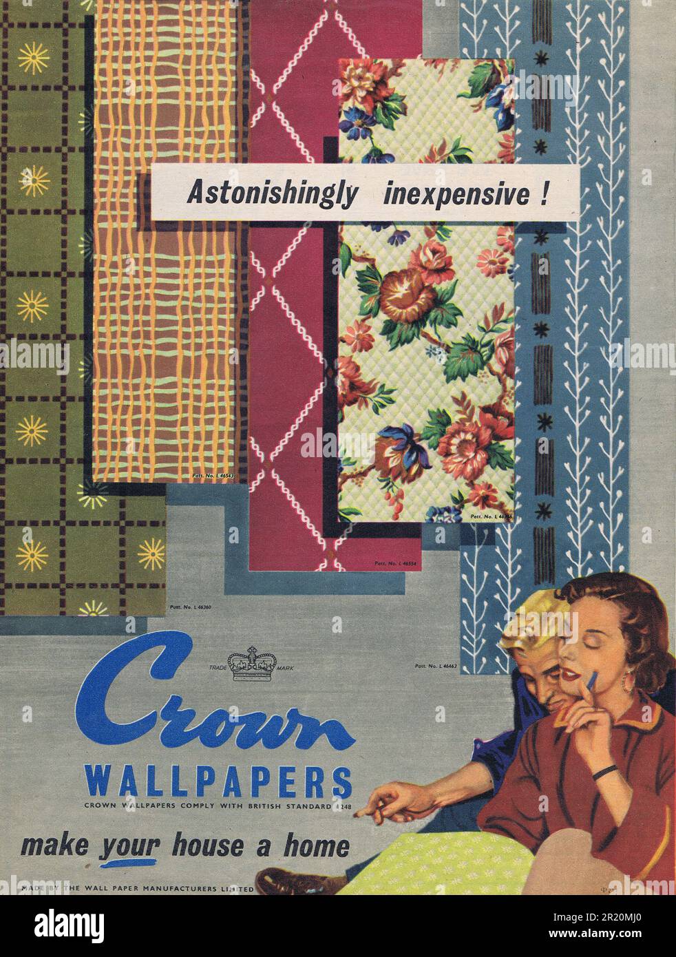 Crown Wallpaper Advertisement c1950s. Photo by Hector Archive Stock ...