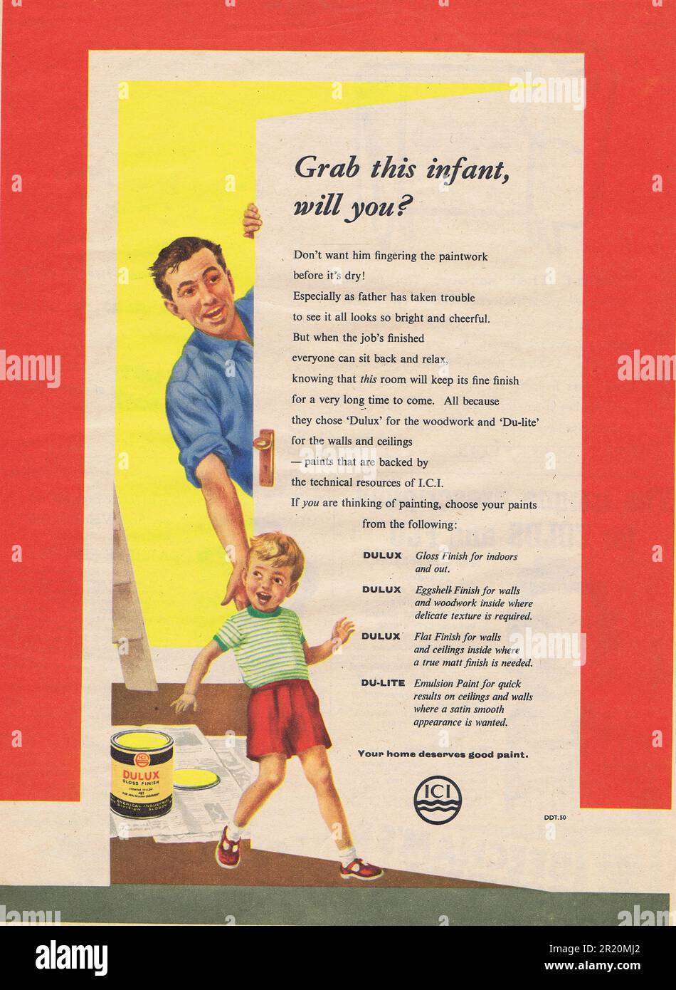 Dulux Paint Advertisement c1950s. Photo by Hector Archive Stock Photo ...