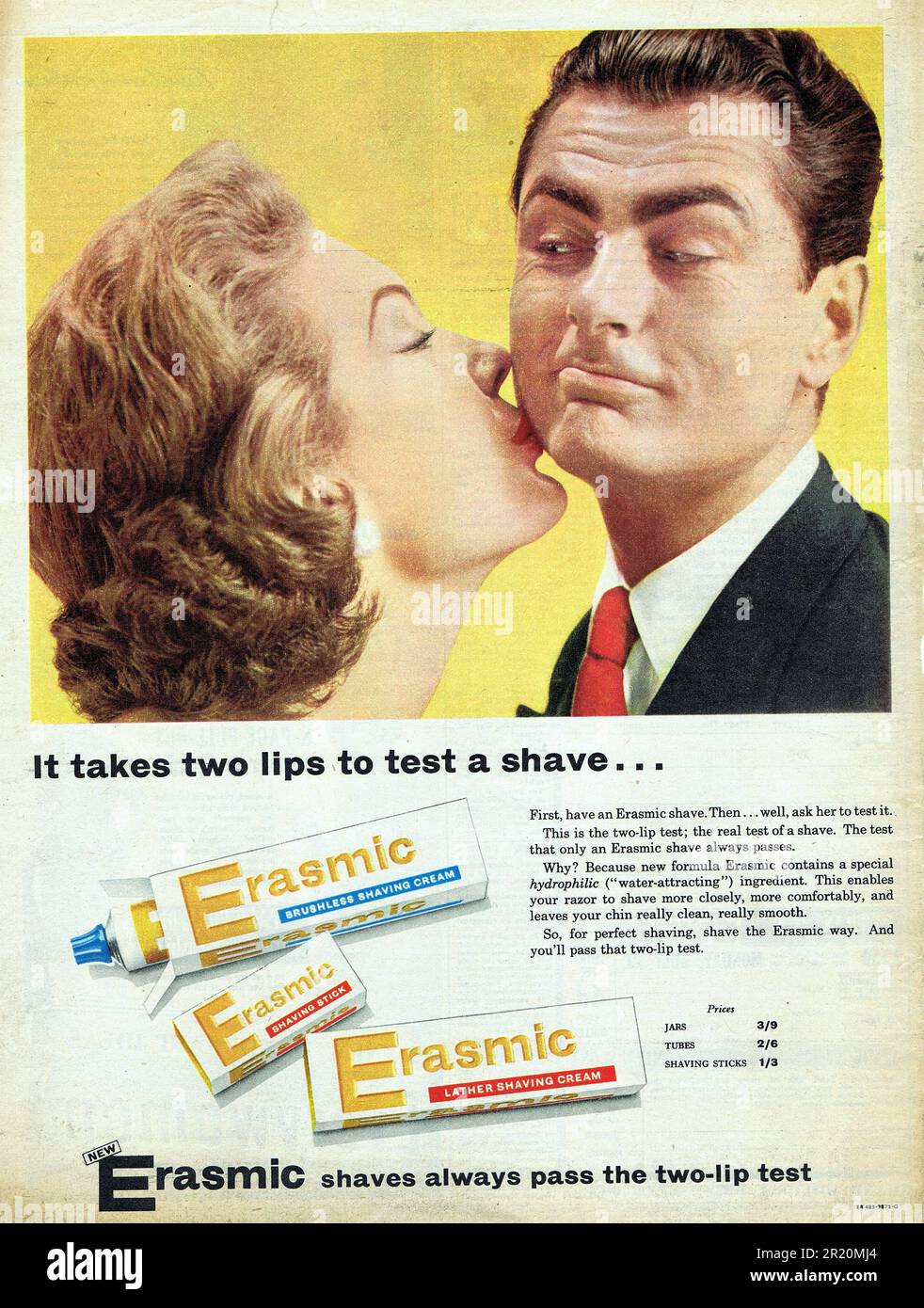 Erasmic Shaving Cream Advertisement c1950s. Photo by Hector Archive ...