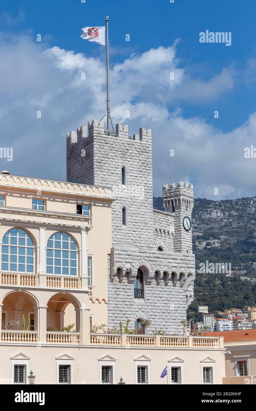 Monaco-Ville, Monaco, April 20th 2023:- A view of Prince’s Palace in ...