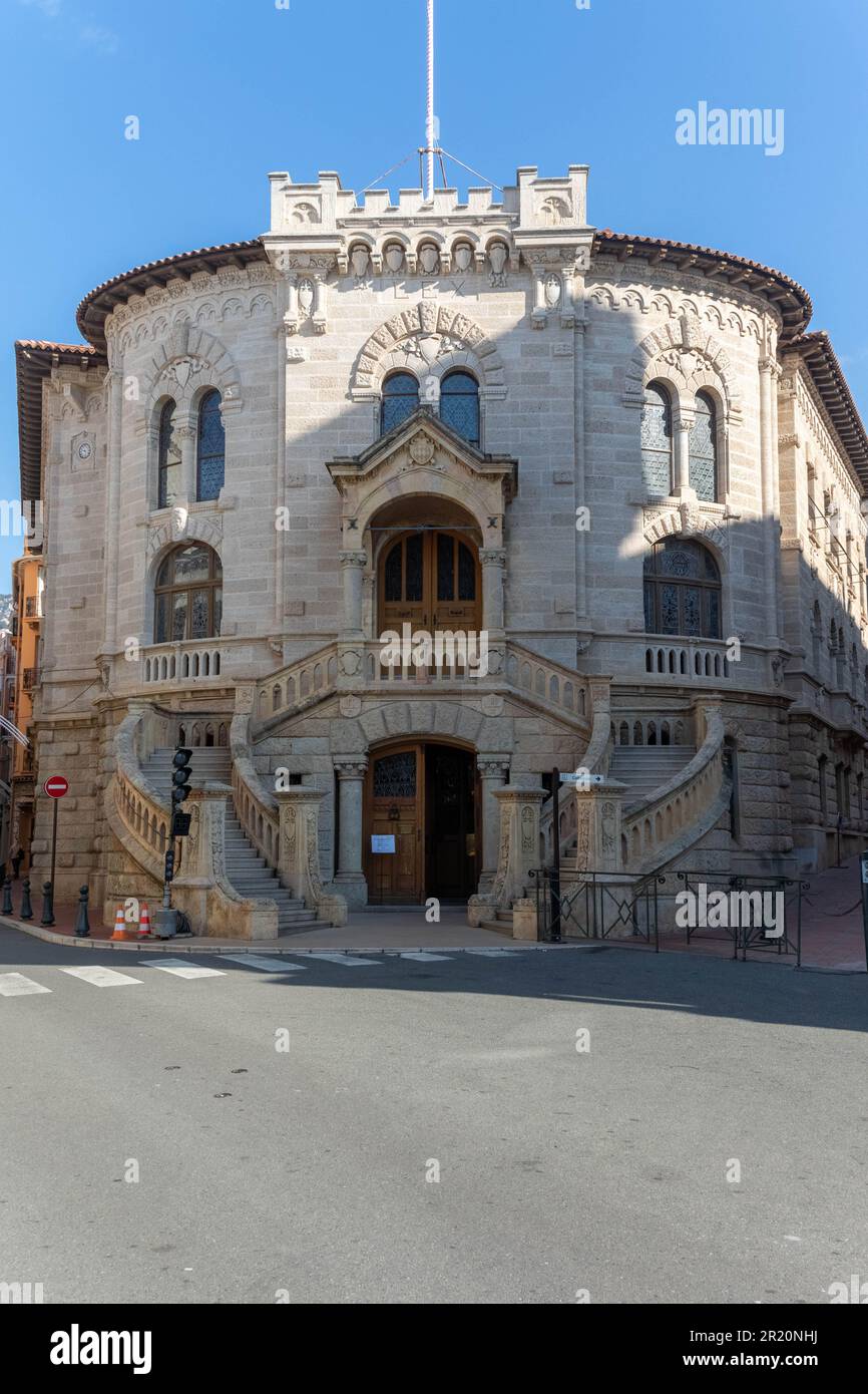 Monaco-Ville, Monaco, April 20th 2023:- A view of the Monaco Courthouse ...