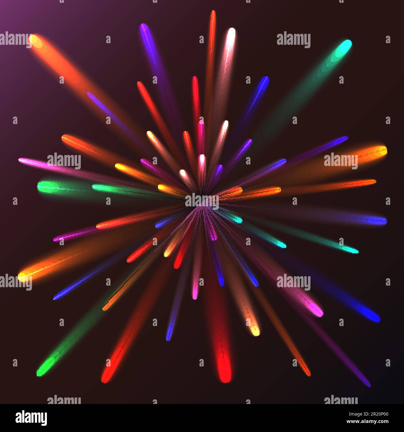 Fireworks display on dark sky Stock Vector Images - Alamy
