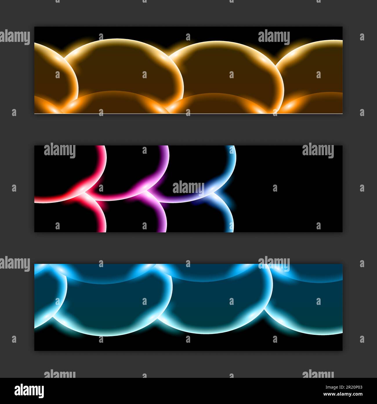 A set of three abstract multicolored background textures of posters ...