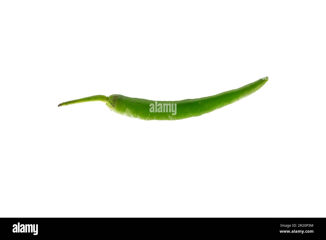 A closeup of a fresh chilli pepper isolated on a white background Stock ...