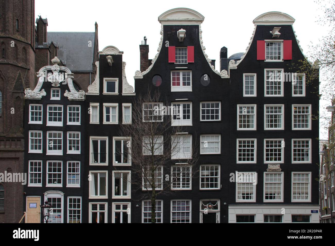 old brick houses or flat buildings in amsterdam (the netherlands Stock ...