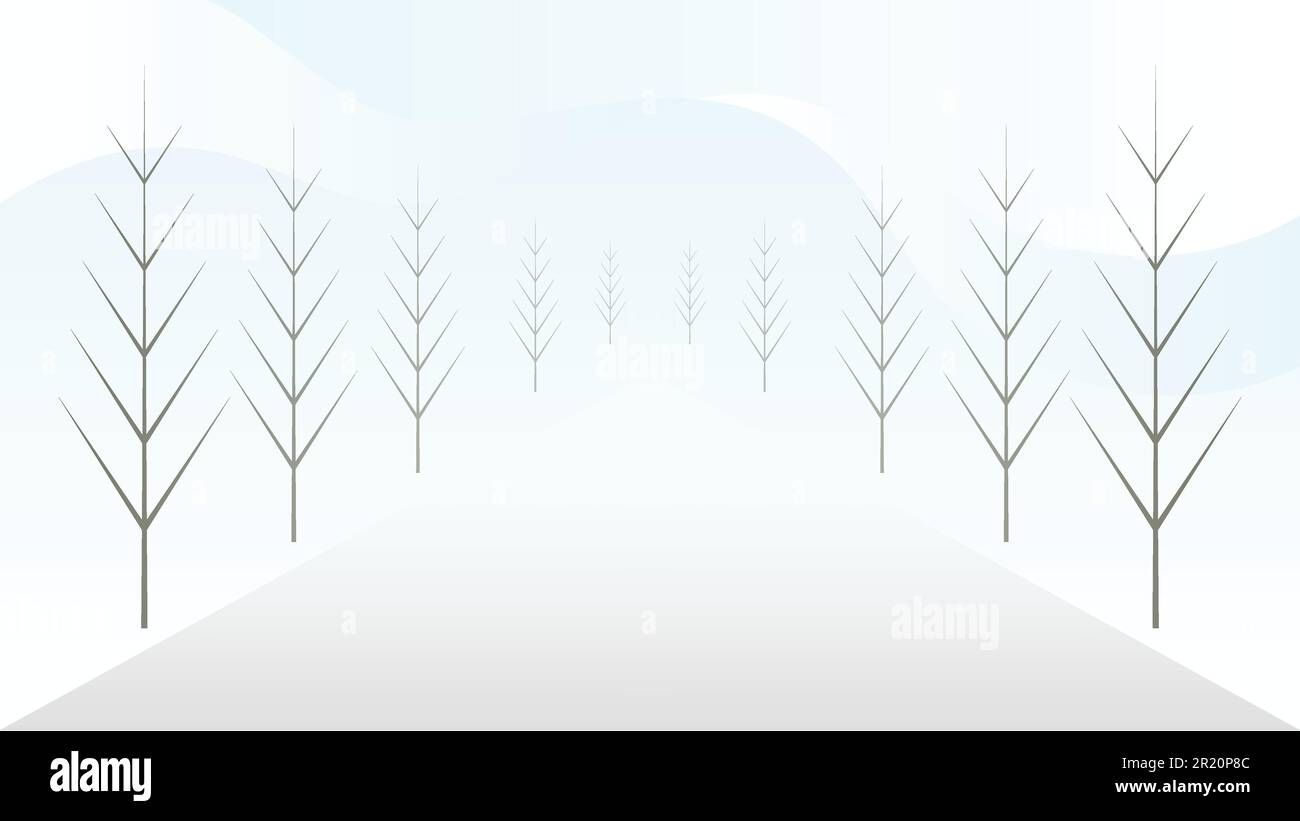 Snowy pathway Stock Vector Images - Alamy