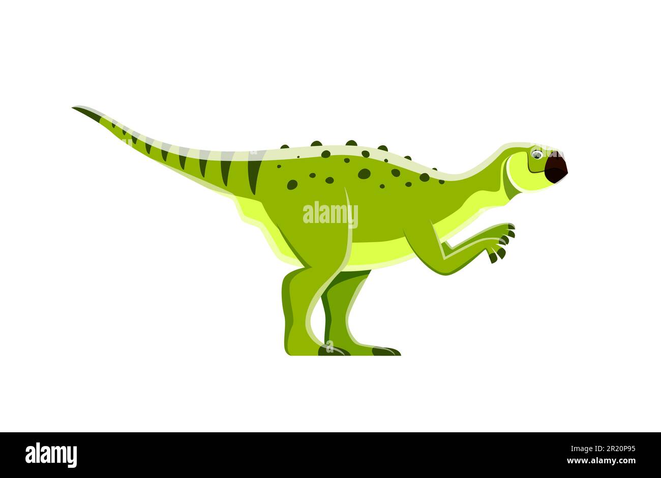 Cartoon Psittacosaurus dinosaur character of Jurassic dino, vector cute ...