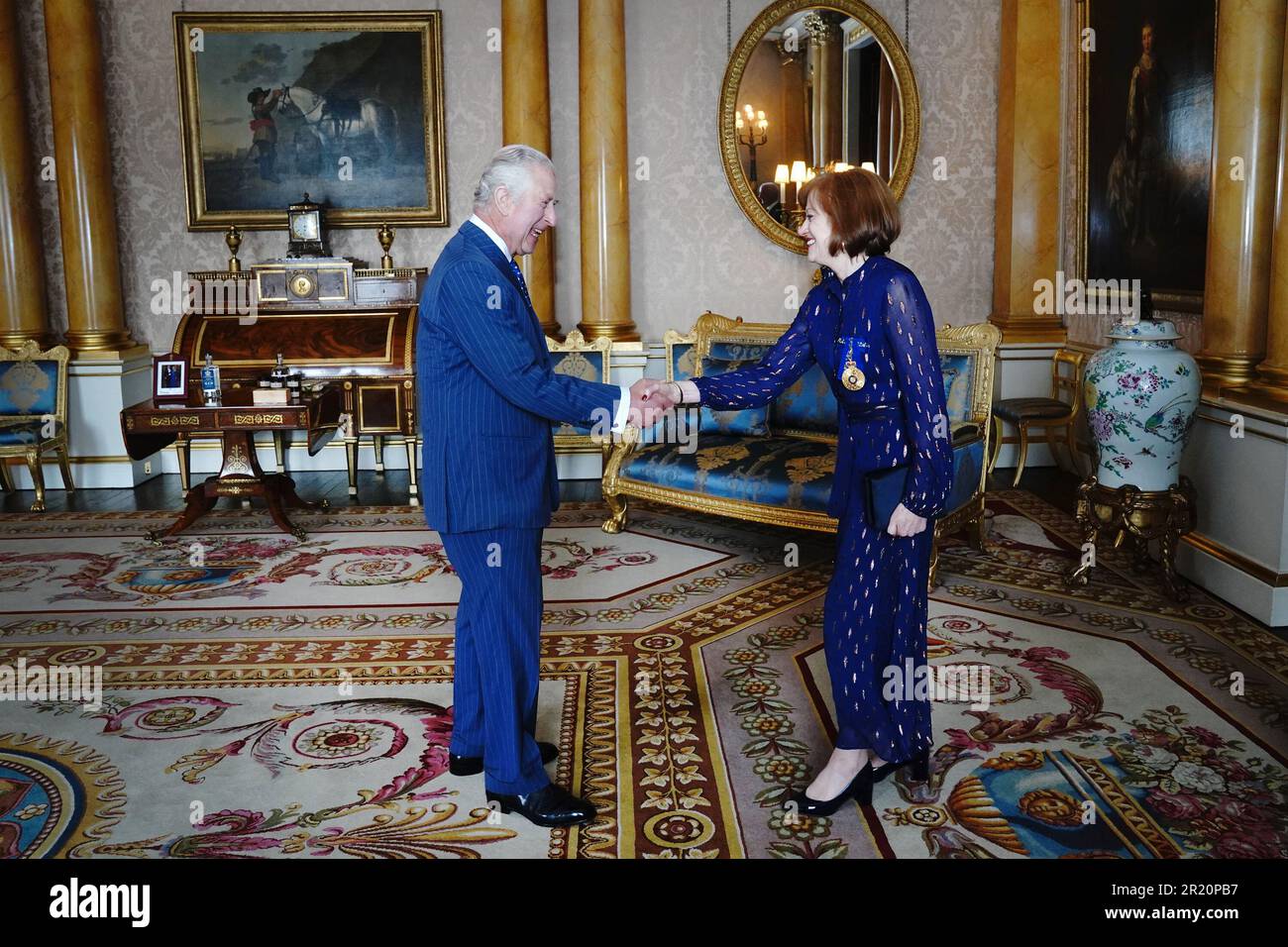 King Charles III receives the Governor of Tasmania, Barbara Baker ...
