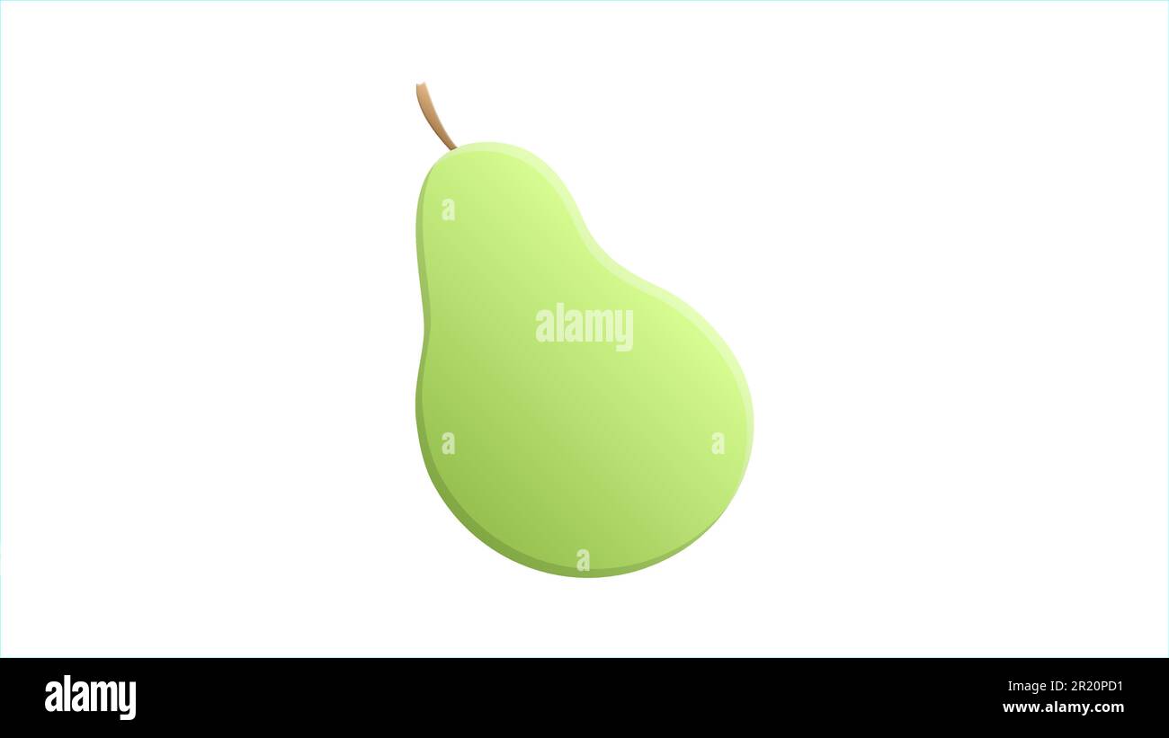 Pear fresh fruit vector icon. Cartoon pear illustration organic green ...