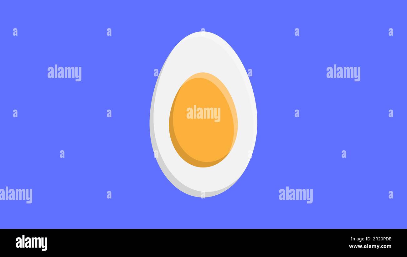 Boiled egg vector design illustration isolated on blue background Stock Vector Image & Art - Alamy
