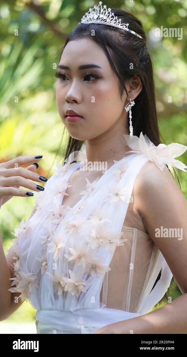 Indonesian model with batik clothes Stock Photo - Alamy