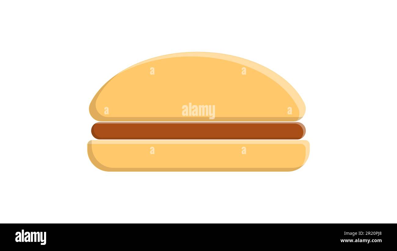 colorful and bright burger on a white background, vector illustration ...