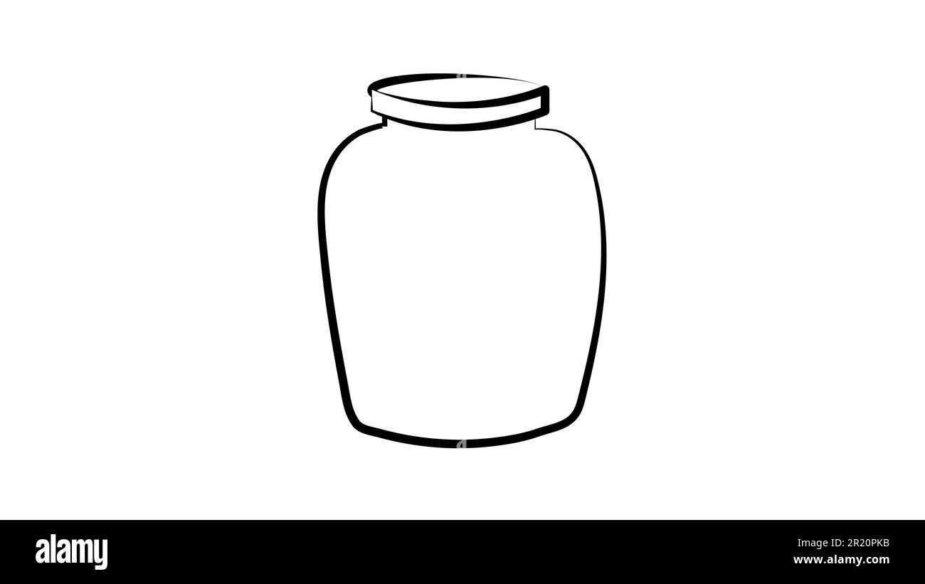 Empty glass jar on a transparent background. Vector realistic object ...
