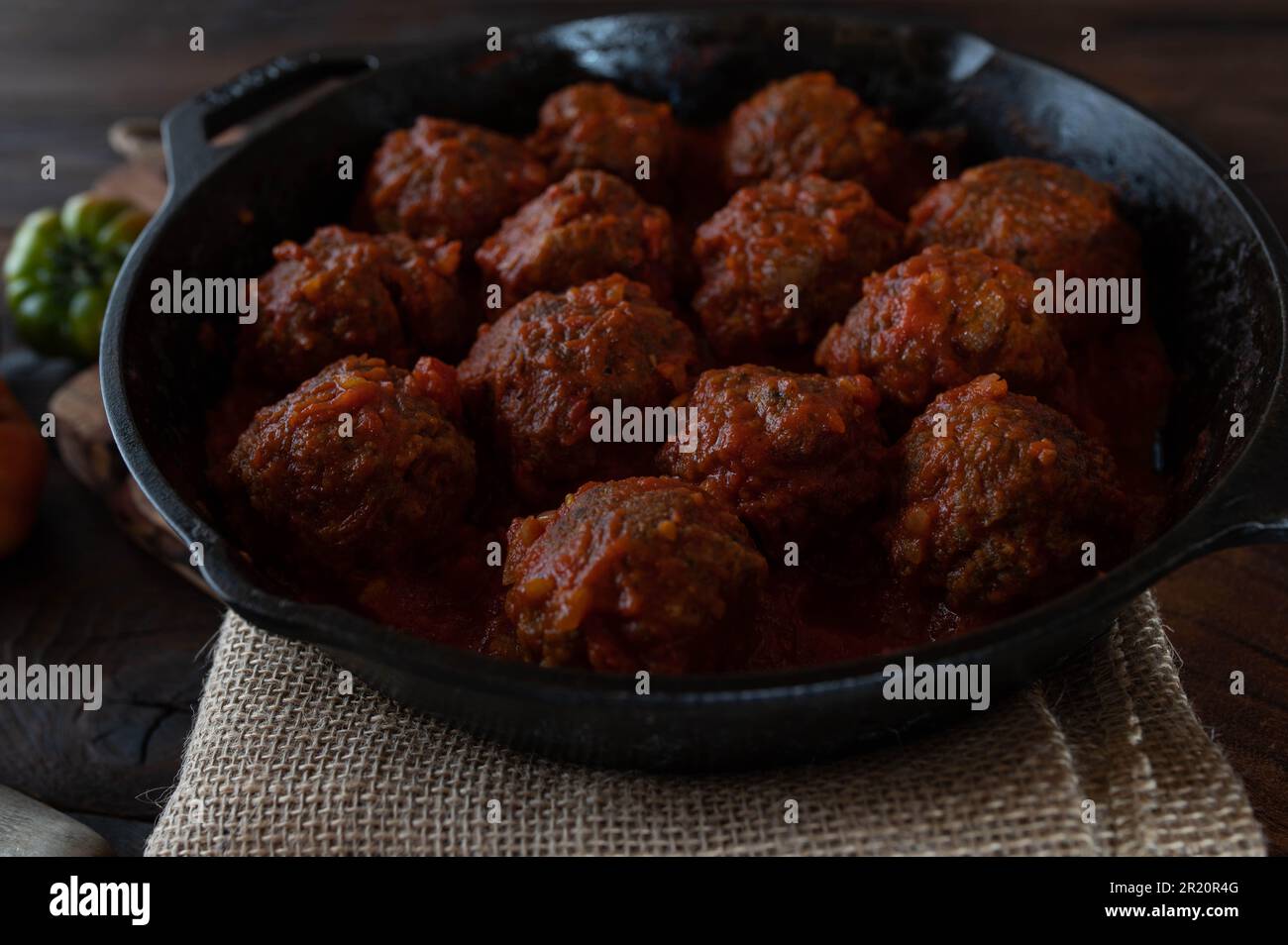 Italian meatballs with tomato sauce. Polpette alla napoletana Stock ...