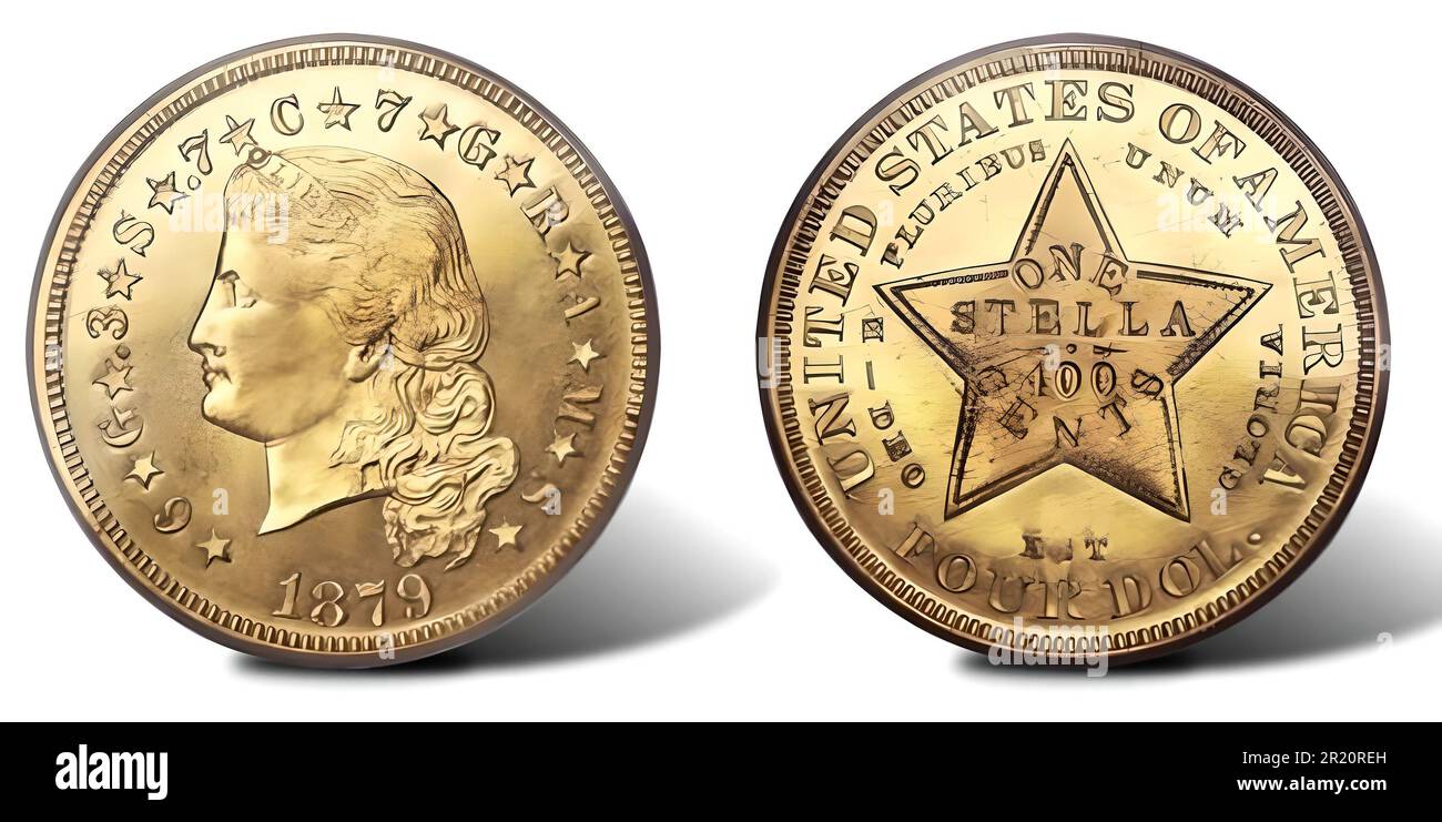 The four coins Cut Out Stock Images & Pictures - Alamy