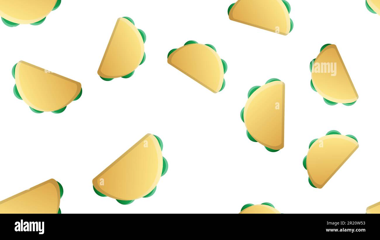 tacos on white background, vector illustration, pattern. traditional ...