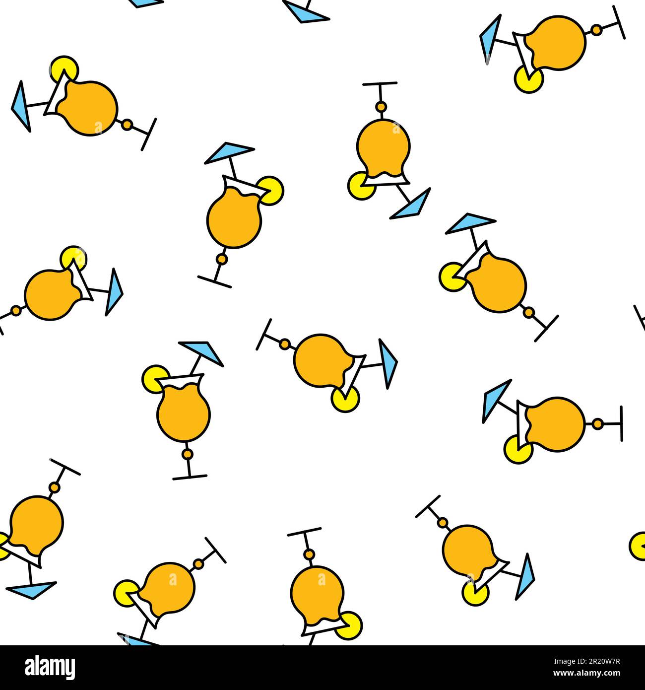 Seamless pattern of simple abstract alcoholic cocktails with juice ...