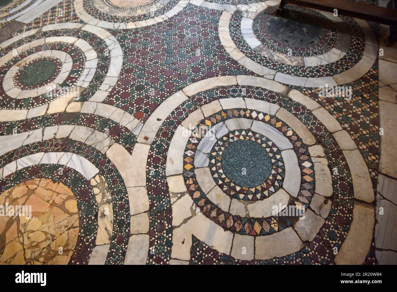 Cosmati floor, San Benedetto in Piscinula, Trastevere, Rome, Italy ...