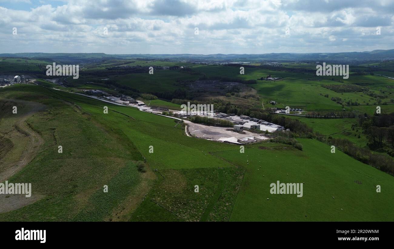 Aerial view rugged quarry hi-res stock photography and images - Alamy