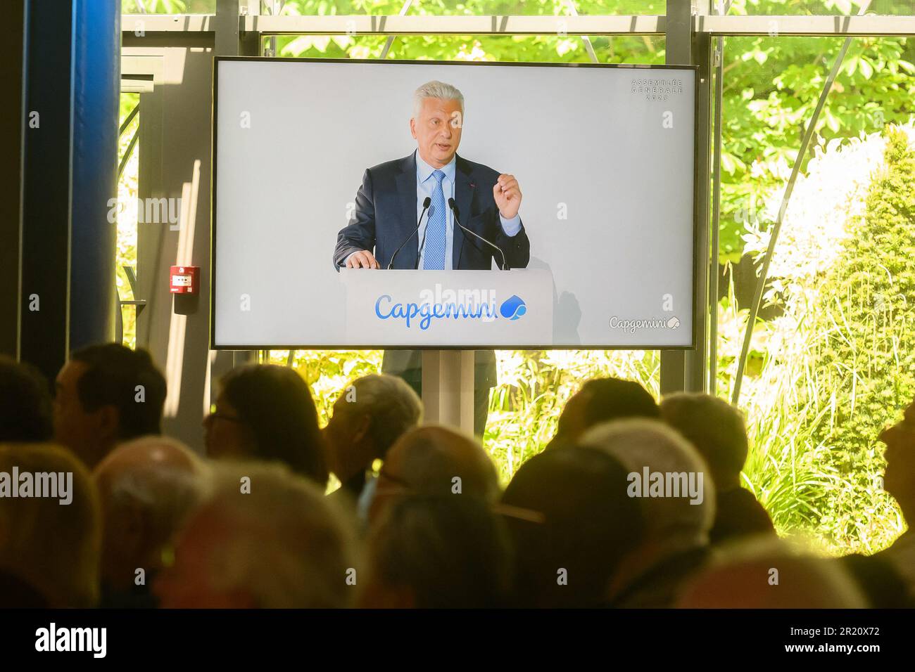 Paris, France. 16th May, 2023. Aiman Ezzat, Directeur General, during ...