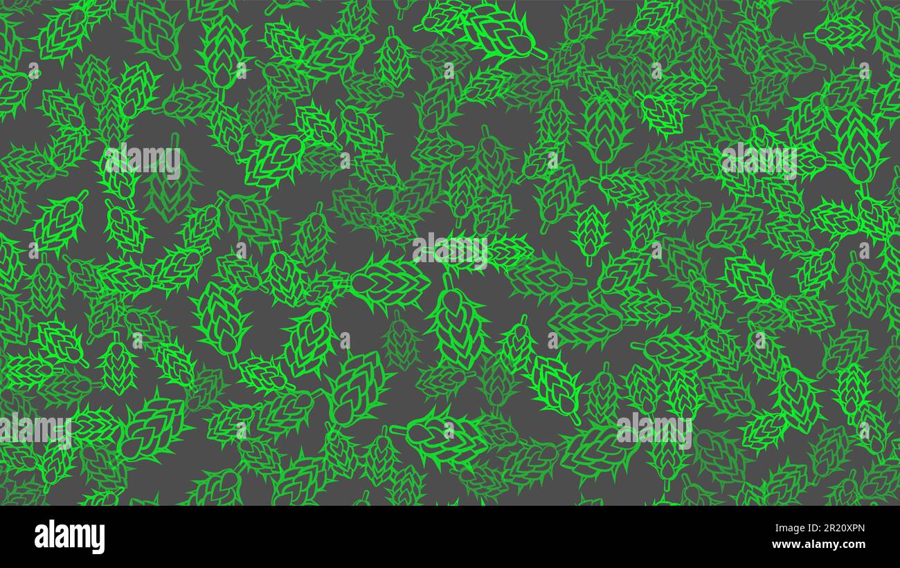 Texture seamless pattern of many colored natural flowers of hop plants ...