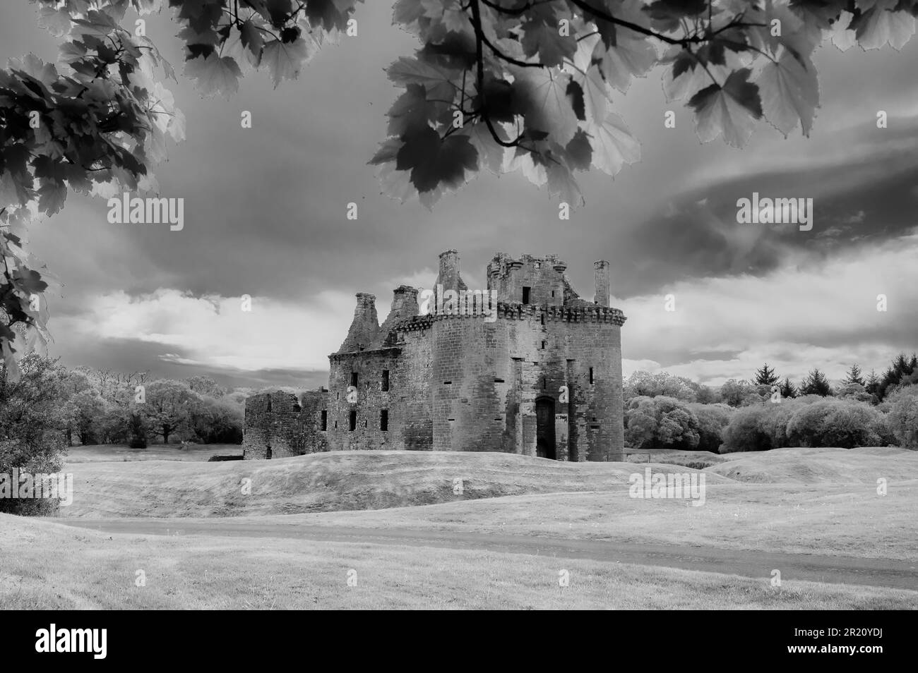 These the ruins of the 13th century Scottish fortress of Caerlaverock ...