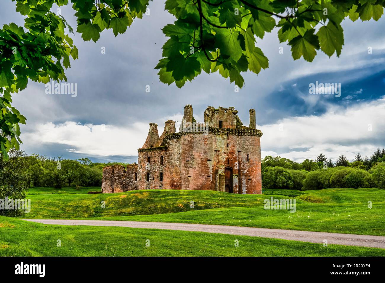 These the ruins of the 13th century Scottish fortress of Caerlaverock ...