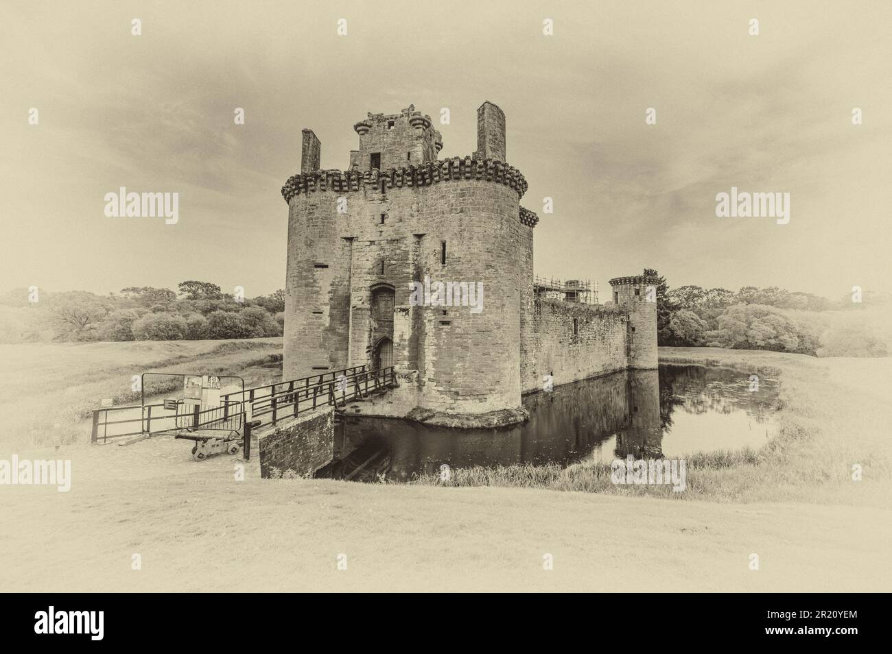 These the ruins of the 13th century Scottish fortress of Caerlaverock ...