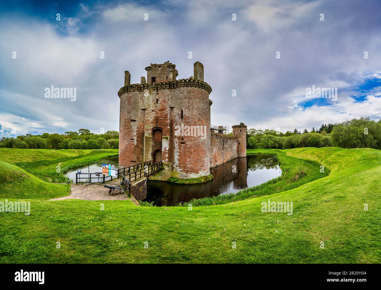 These the ruins of the 13th century Scottish fortress of Caerlaverock ...