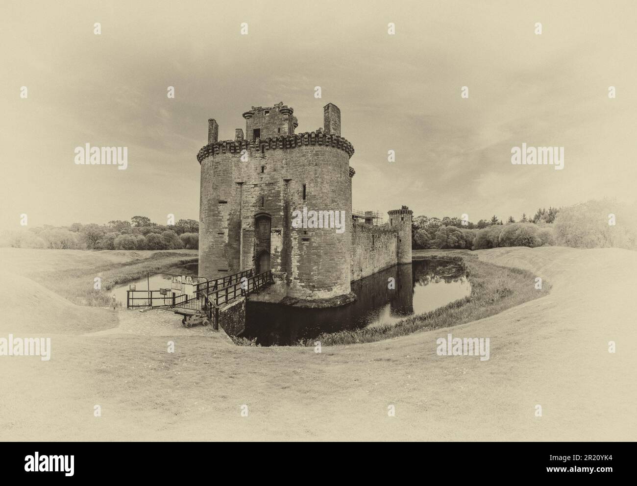 These the ruins of the 13th century Scottish fortress of Caerlaverock ...