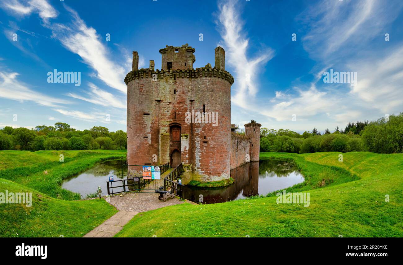 These the ruins of the 13th century Scottish fortress of Caerlaverock ...