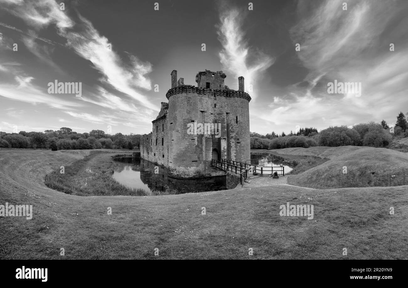 These the ruins of the 13th century Scottish fortress of Caerlaverock ...