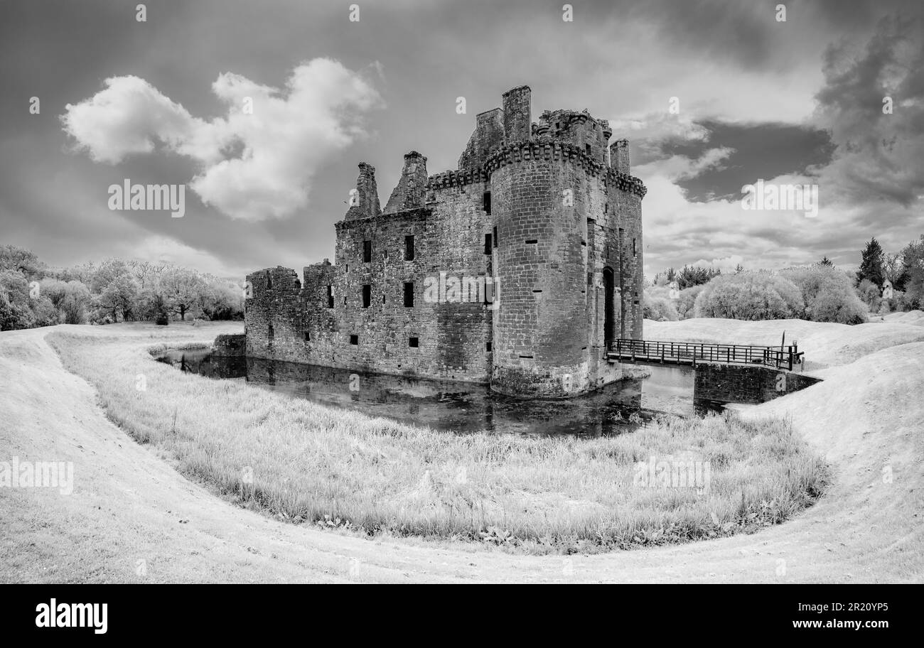 These the ruins of the 13th century Scottish fortress of Caerlaverock ...