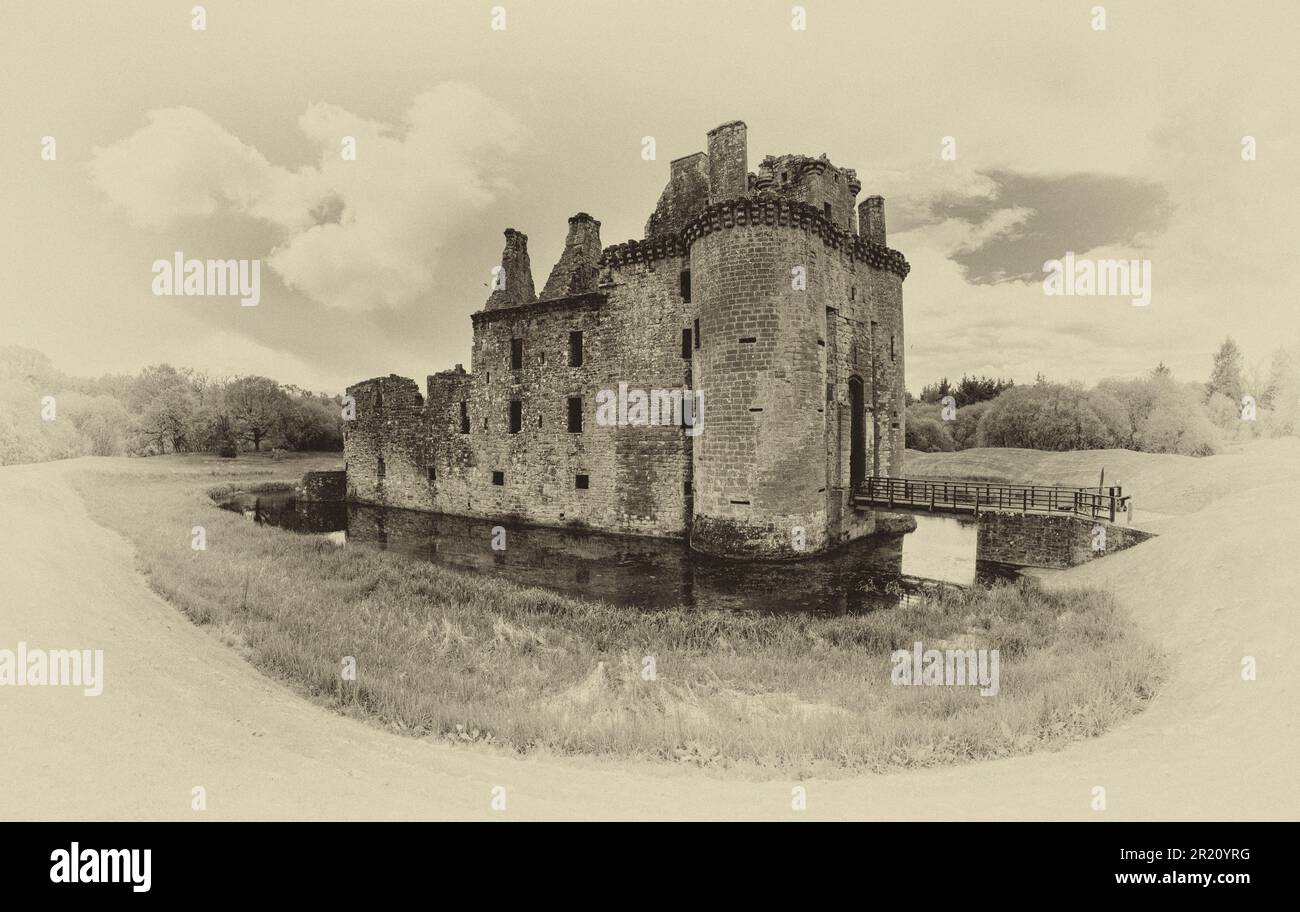 These the ruins of the 13th century Scottish fortress of Caerlaverock ...