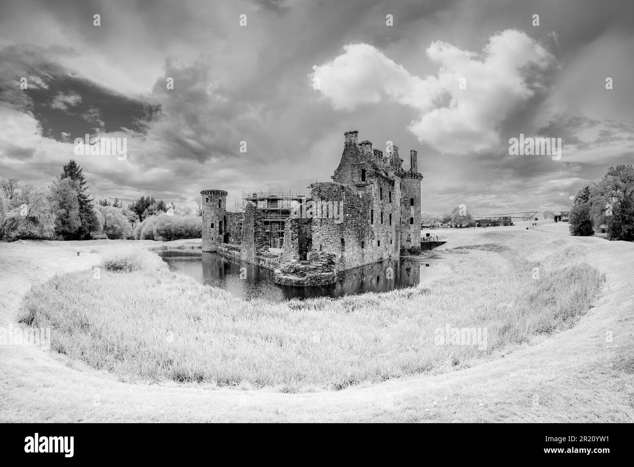 These the ruins of the 13th century Scottish fortress of Caerlaverock ...
