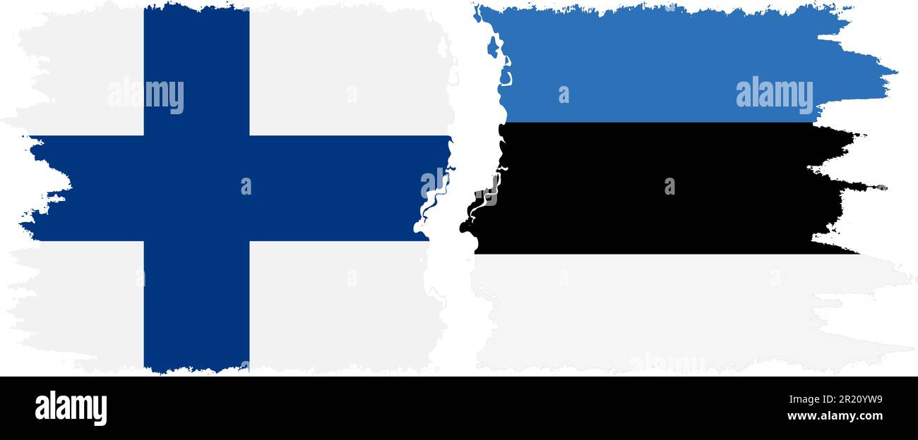 Estonia and Finland grunge flags connection, vector Stock Vector Image & Art - Alamy