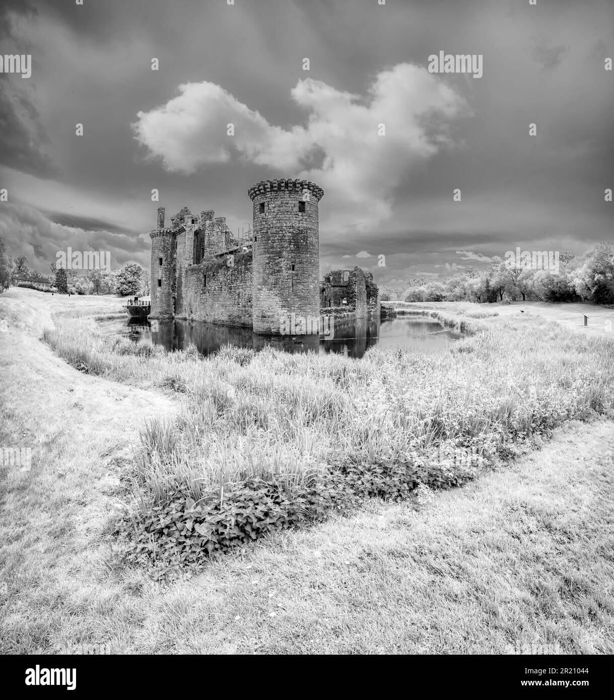 These the ruins of the 13th century Scottish fortress of Caerlaverock ...