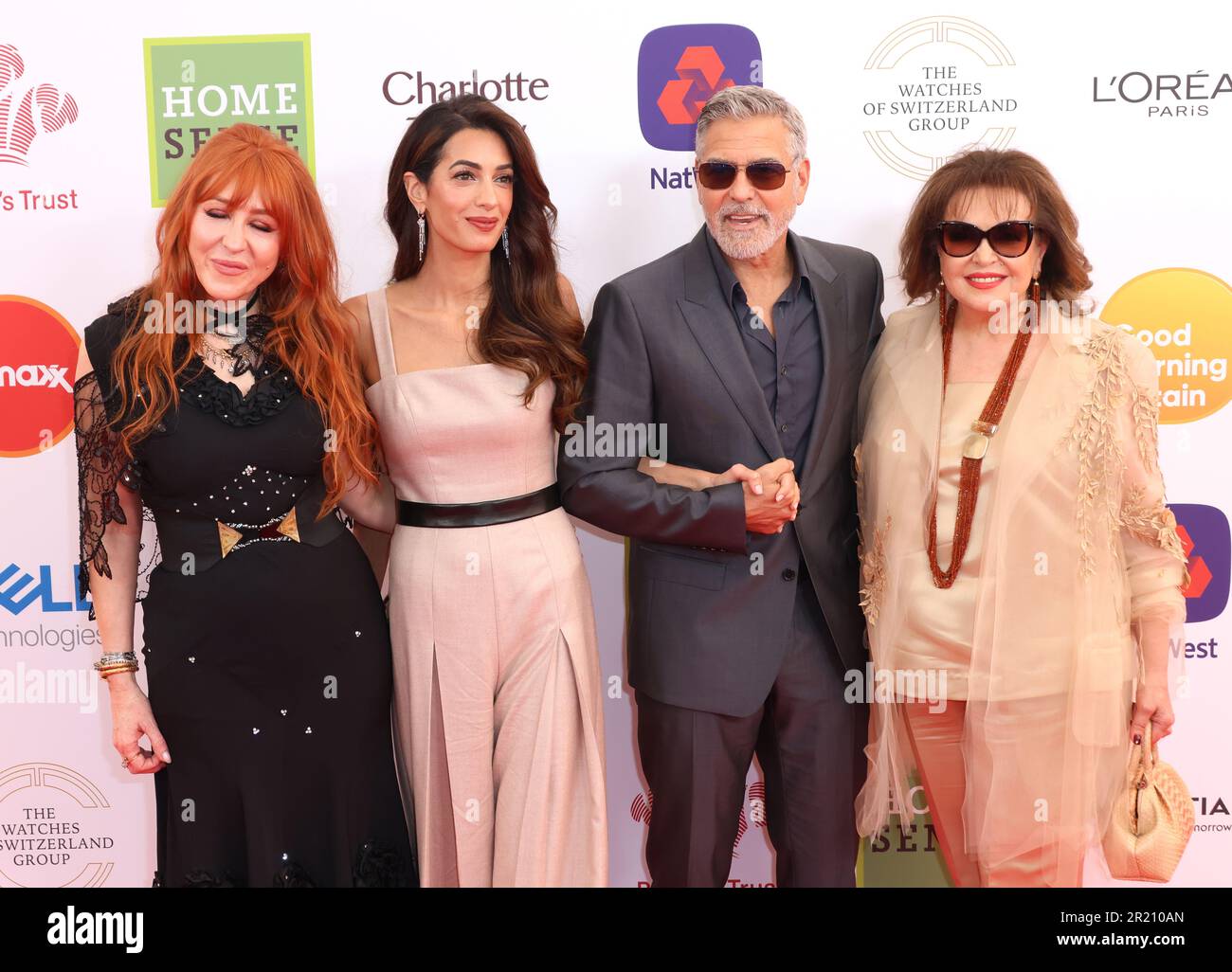 Charlotte Tilbury, Amal Clooney, George Clooney and Baria Alamuddin ...